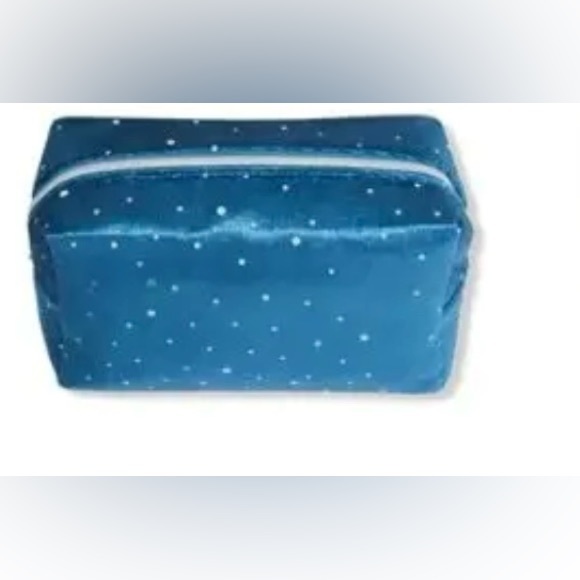 Ulta Beauty | Bags | Ulta Beauty Velvet Blue Beauty Bag With Small ...